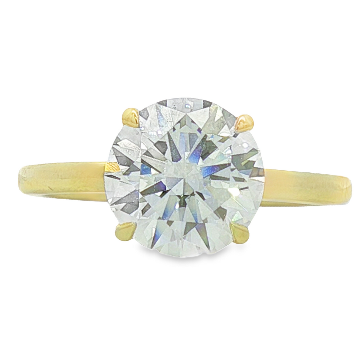 Lab-Grown Diamond 14 Karat Yellow Gold 1.50 Carat Hidden Halo ...
